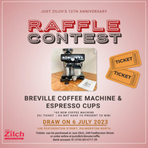 Just Zilch 12th Anniversary Raffle - Just Zilch